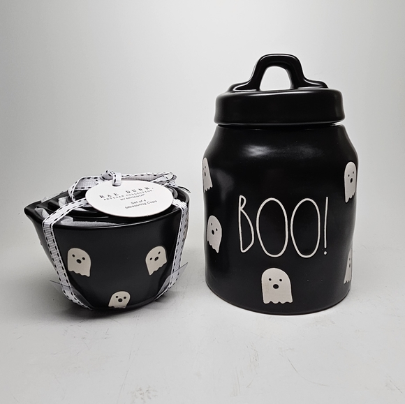 Rae Dunn | Holiday | New Rae Dunn Ghost Measuring Cups And Boo Canister ...